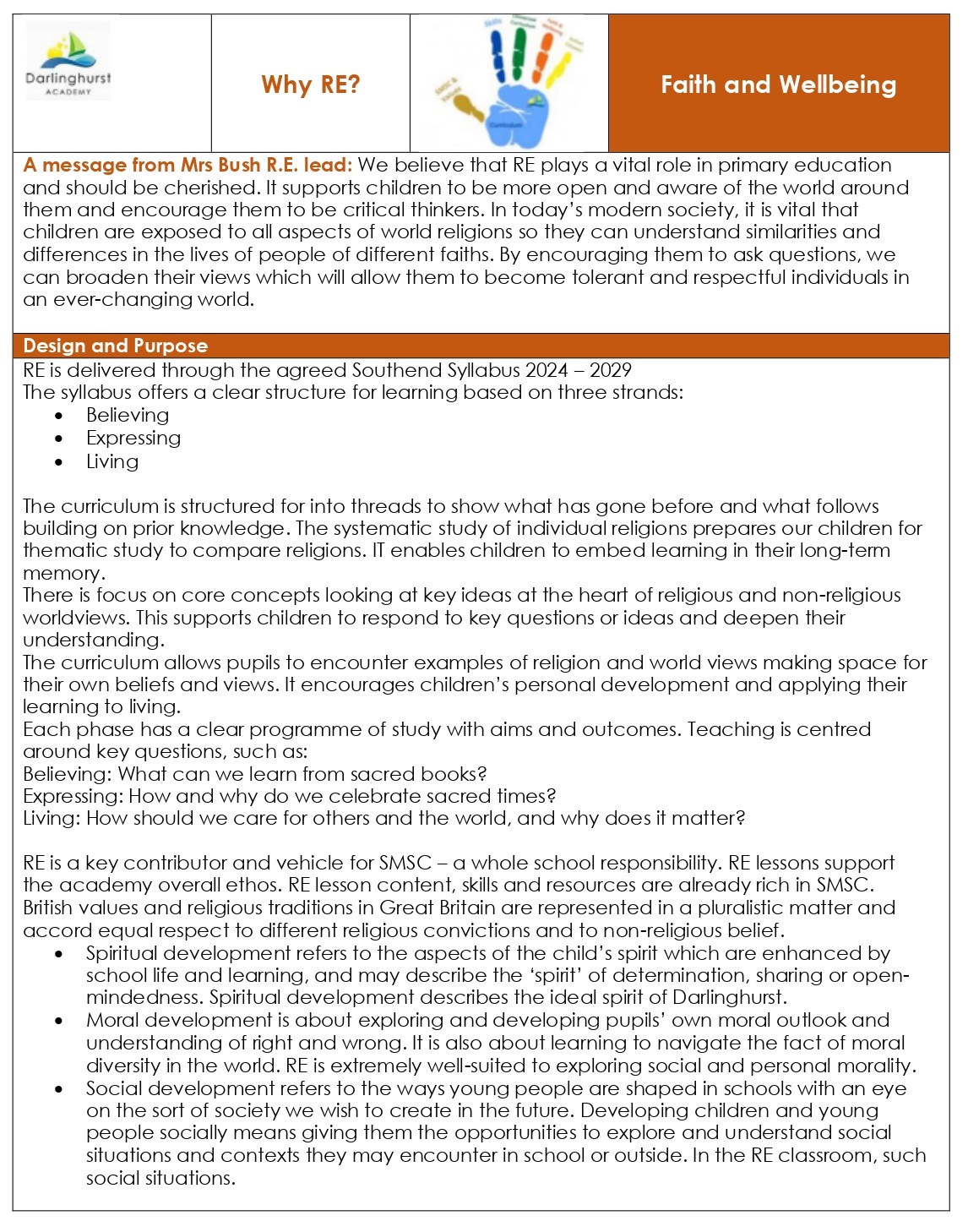 Faith & Well-being – Darlinghurst Academy